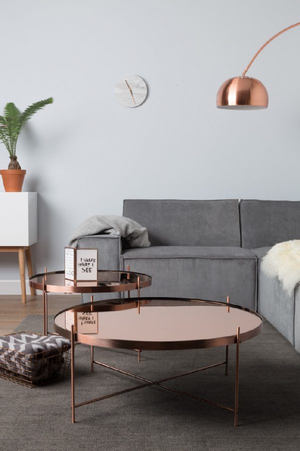 10 graceful living room ideas with copper details