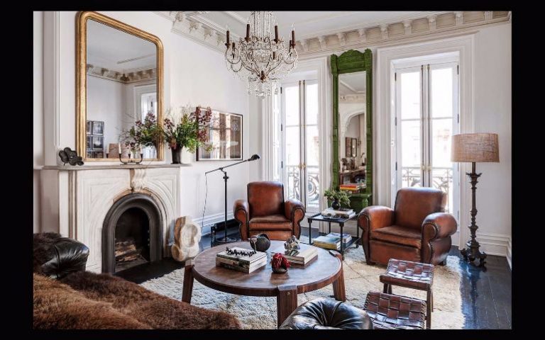 Roman and Williams’ Home Designs with Eclectic Living Rooms