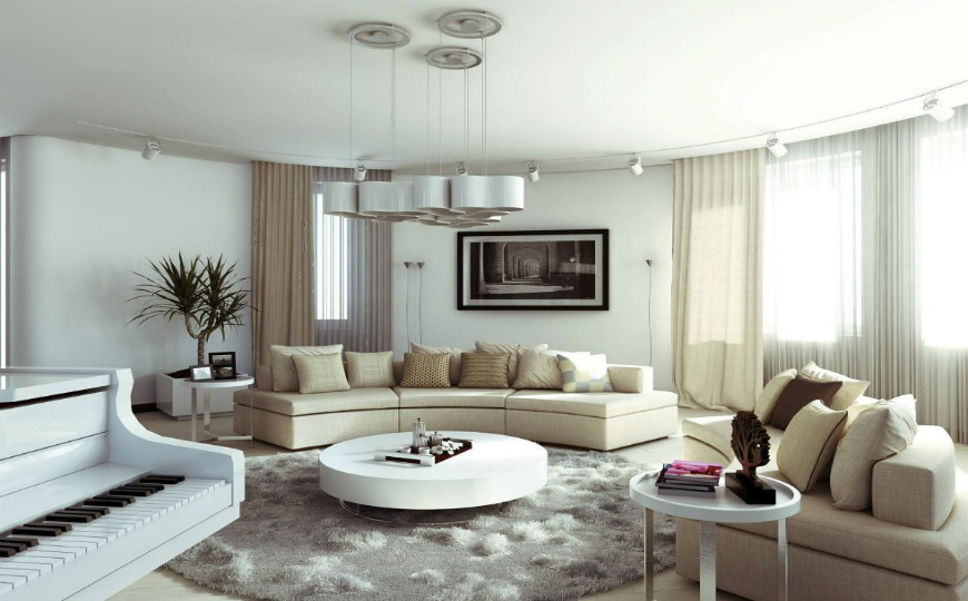 Living Room Ideas: Circular Pendant Lighting Designs
