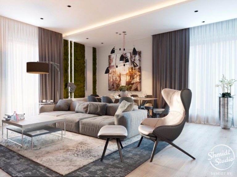 Stunning Open Plan Living Room with DelightFULL Lighting Design